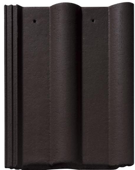 Tuile béton Double Romane Monier Noir 420x330 mm 10037232 MO...