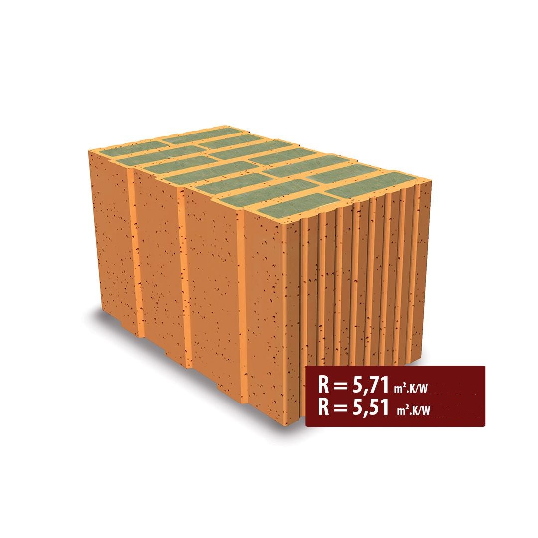 Brique auto-isolante Climamur 42 base 248 x 425 x 249 POROTH...